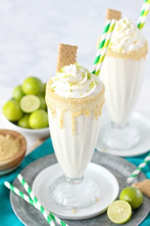 Easy Key Lime Pie Milkshakes - Love and Confections